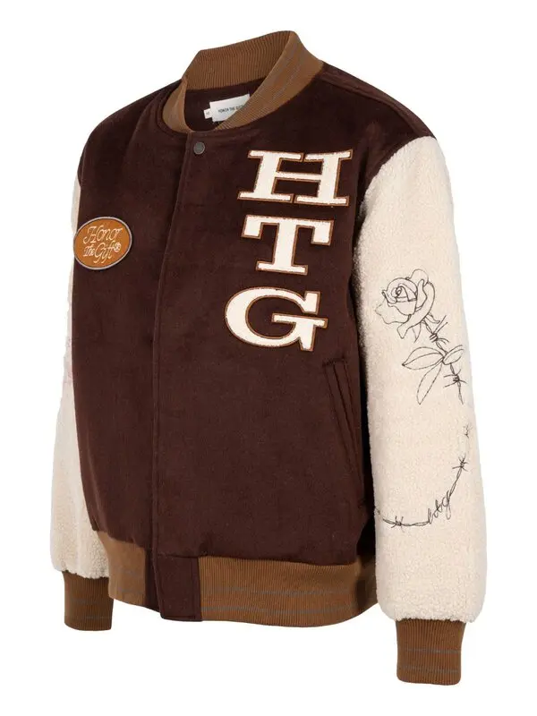 HONOR THE GIFT Letterman Varsity Jacket - Brown