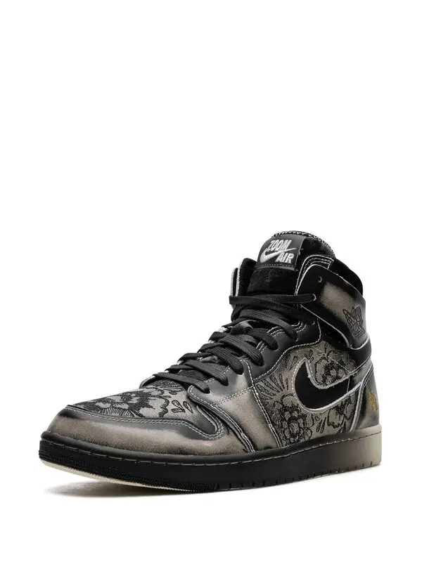 JORDAN Air 1 Zoom Cmft 2 Dia De Los Muertos Sneakers - Black