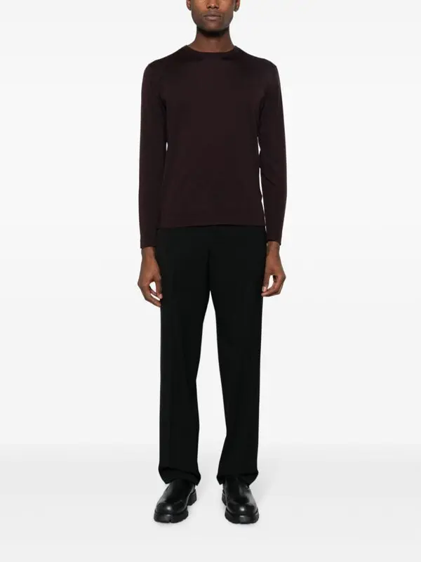 DELL'OGLIO Crew-neck Jumper - Purple