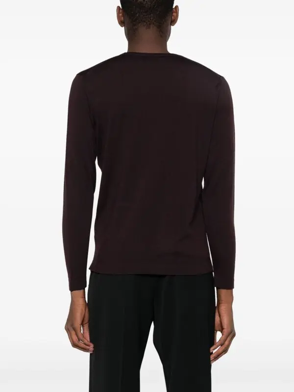 DELL'OGLIO Crew-neck Jumper - Purple