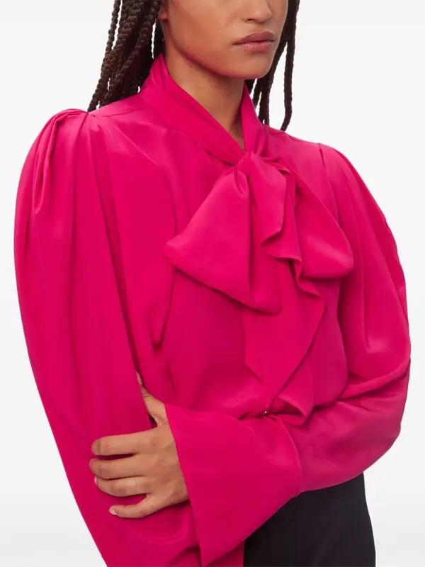 Nina Ricci Tie-neck Silk Blouse