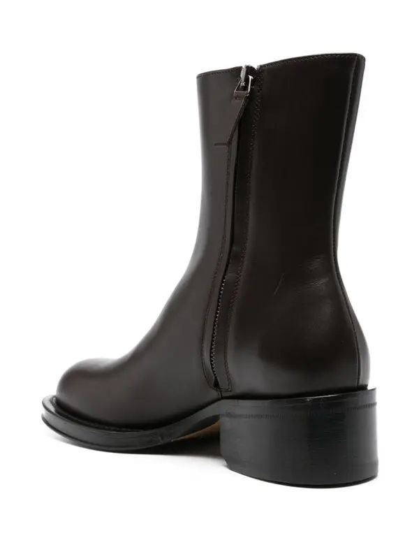 LANVIN Leather Ankle Boots With Zip Fastening