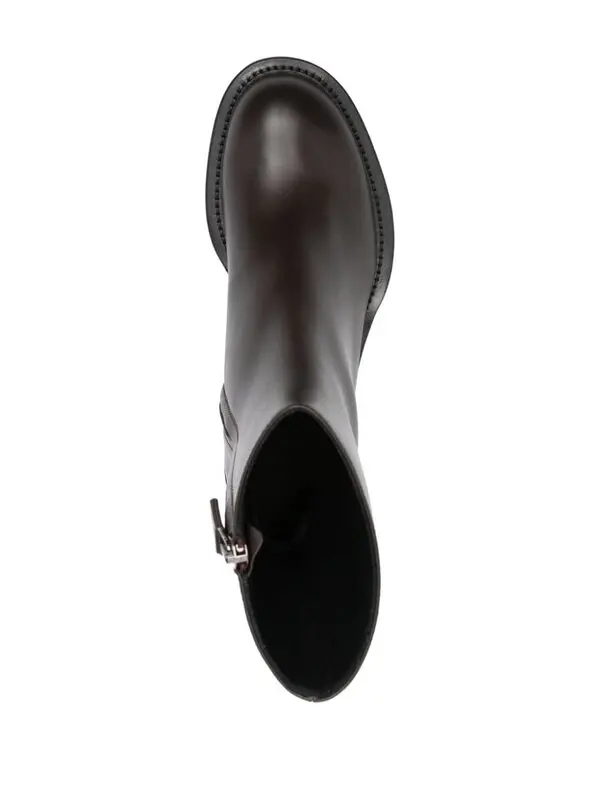 LANVIN Leather Ankle Boots With Zip Fastening