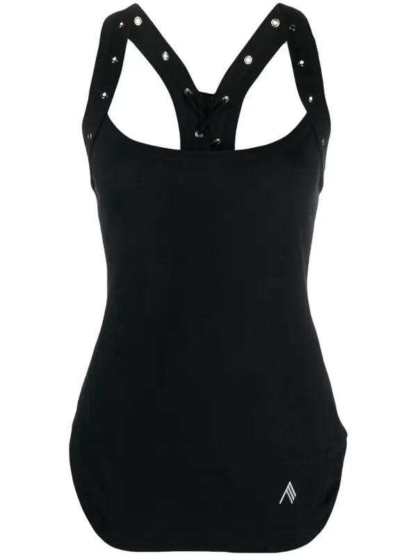 Attico Racerback Tank Top - Black