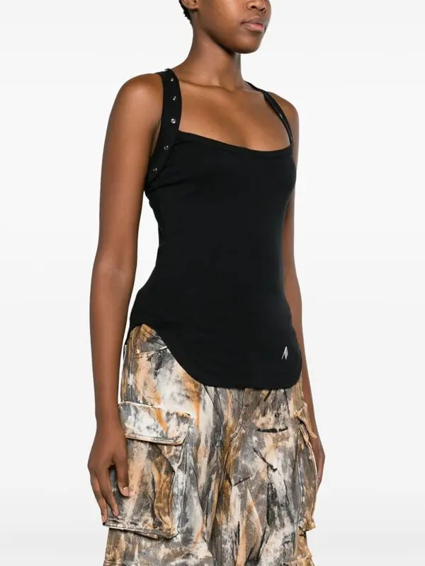 Attico Racerback Tank Top - Black