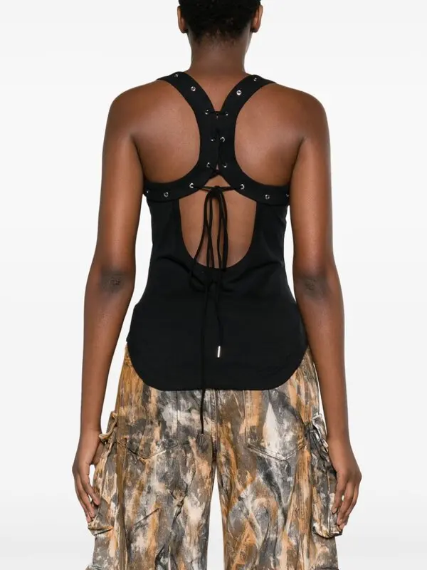 Attico Racerback Tank Top - Black