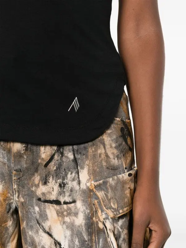 Attico Racerback Tank Top - Black