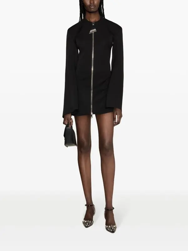 Attico Zip-up Virgin Wool Minidress