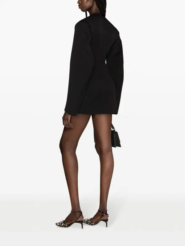 Attico Zip-up Virgin Wool Minidress