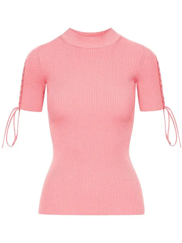 Oscar De La Renta Tie-detail Ribbed Jumper