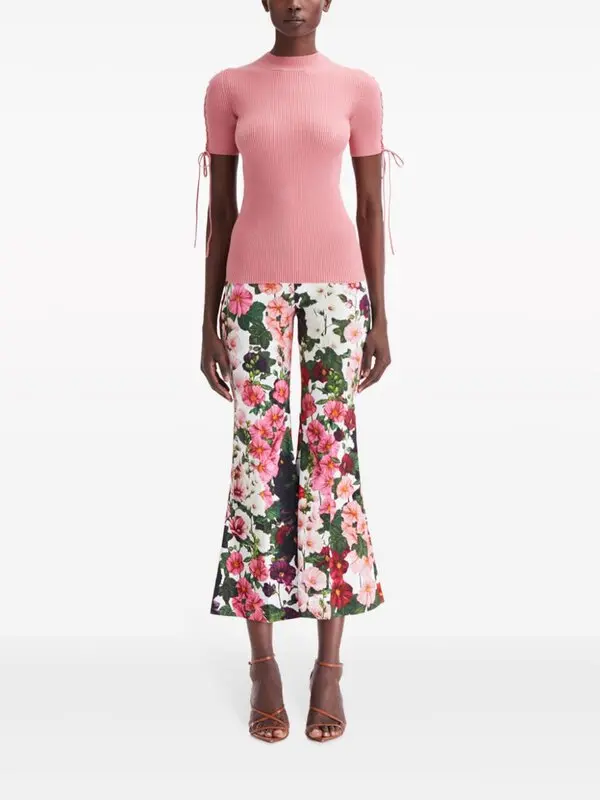 Oscar De La Renta Tie-detail Ribbed Jumper