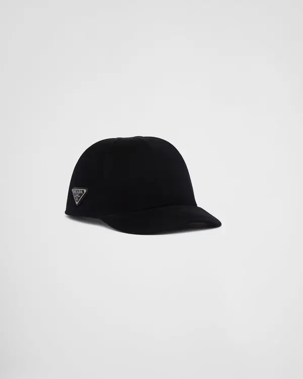 Prada Felt Baseball Cap - Navy