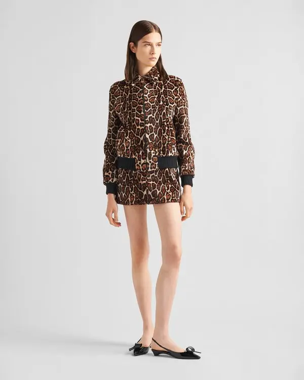 Prada Printed Shearling Skirt
