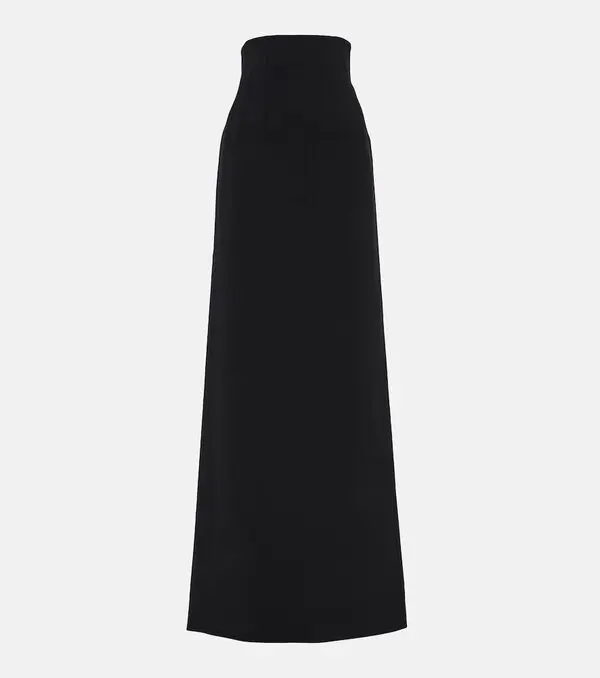 FERRAGAMO High-rise Wool-blend Maxi Skirt