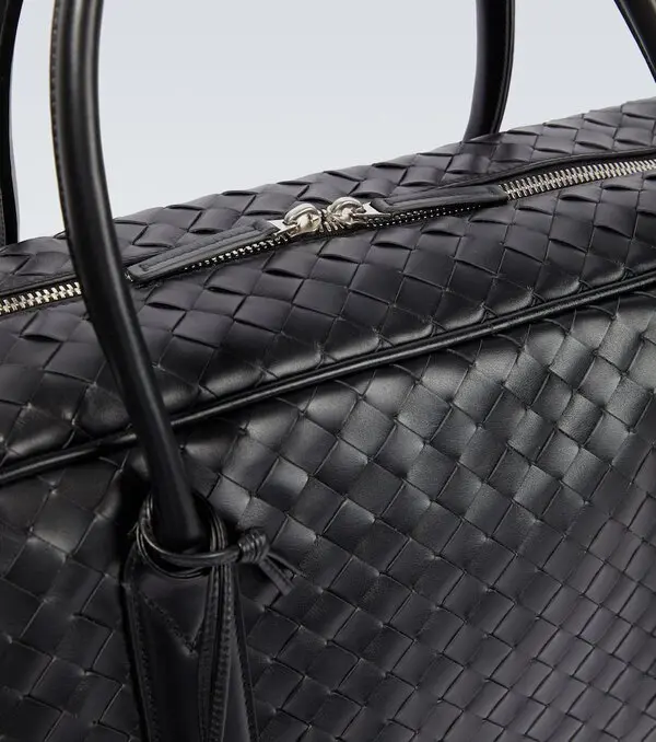 Bottega Veneta Getaway Intrecciato Duffle Bag - Black