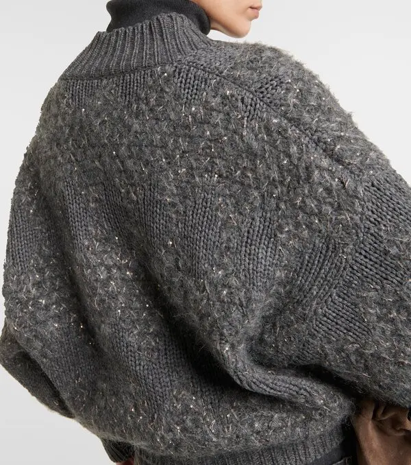 Brunello Cucinelli Wool, Cashmere, And Silk Cardigan
