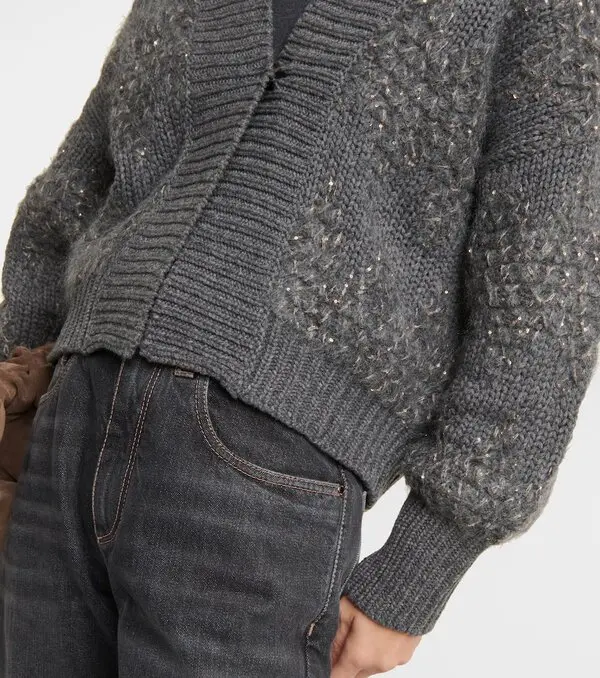 Brunello Cucinelli Wool, Cashmere, And Silk Cardigan