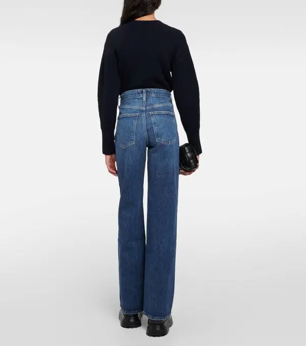 AGOLDE Harper Mid-rise Straight Leg Jeans - Blue