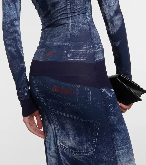 chinese dress ladies Jean Paul Gaultier JPG "Cyberbaba" 1996 Tribal Maori Maxi Dress (M)  Ciao  Kasia