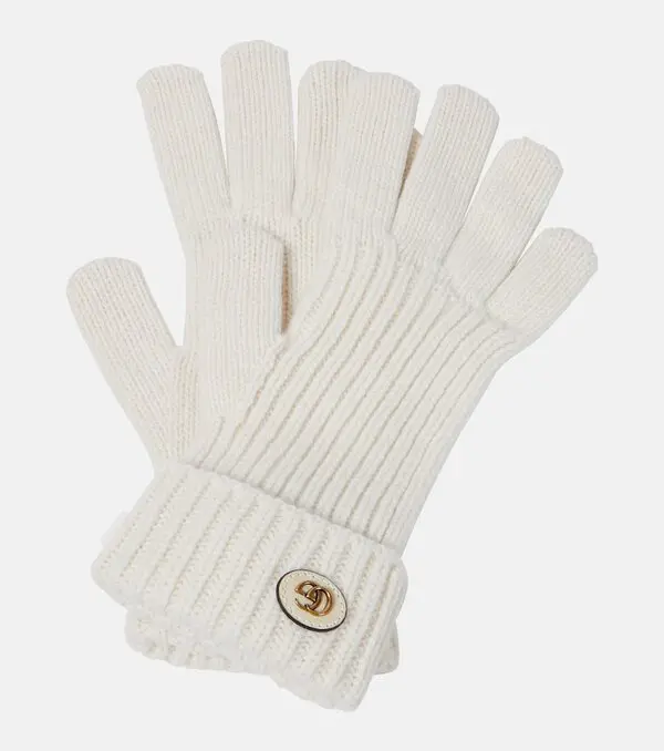 Gucci Wool And Cashmere Gloves - White