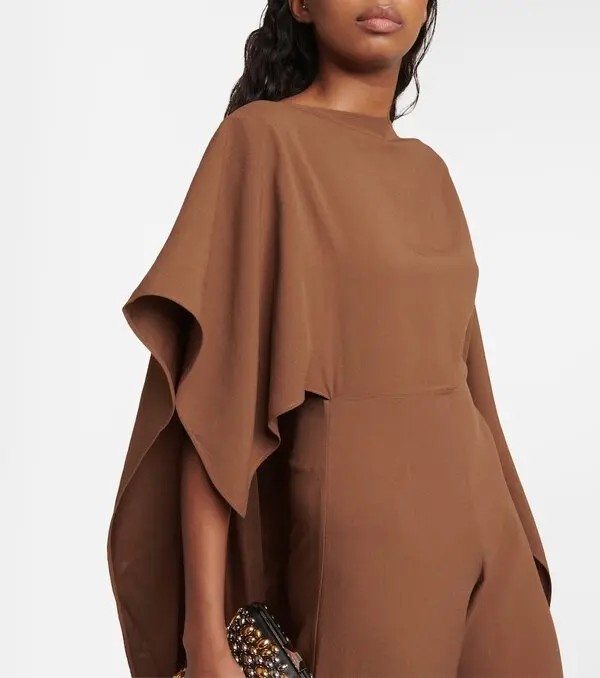 TALLER MARMO Jerry Draped Wide-leg Jumpsuit - Brown
