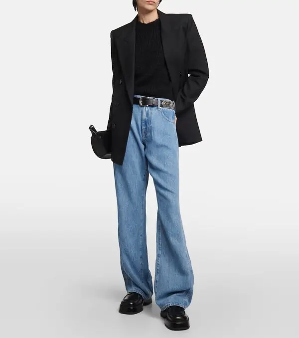 7 For All Mankind Tess High-rise Straight Jeans - Blue
