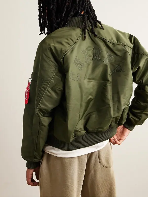 CHERRY LOS ANGELES Logo-appliquéd Nylon Bomber Jacket