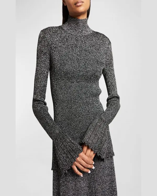 Proenza Schouler White Label Avery Sparkly Knit Top