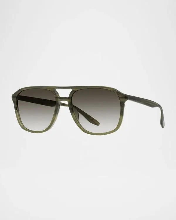 Barton Perreira Gyalis Rectangle Sunglasses - Olive