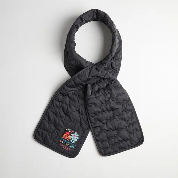 COACHTOPIA Loop Scarf With Cloud Quilting - Black