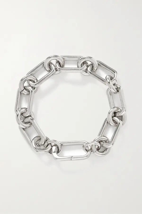 LAURA LOMBARDI Net Sustain Cresca Recycled Platinum-plated Bracelet - Silver