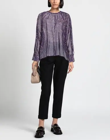 VICOLO Floral Print Crepe Top