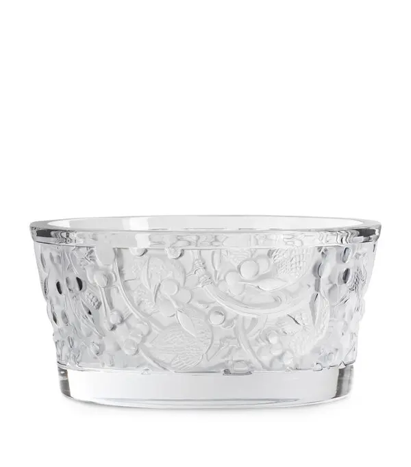 Lalique Crystal Merles Et Raisins Bowl - Clear