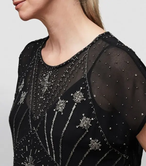 ALLSAINTS Embellished Etta Midi Dress
