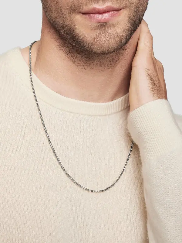 David Yurman Wheat Chain Necklace In Sterling
