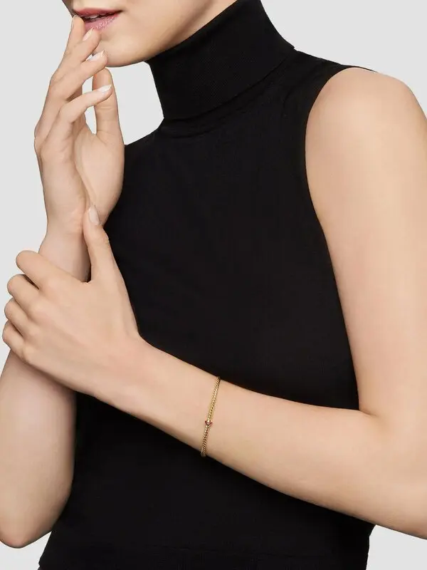 David Yurman Cable Classics Center Station Bracelet In 18k Yellow Gold