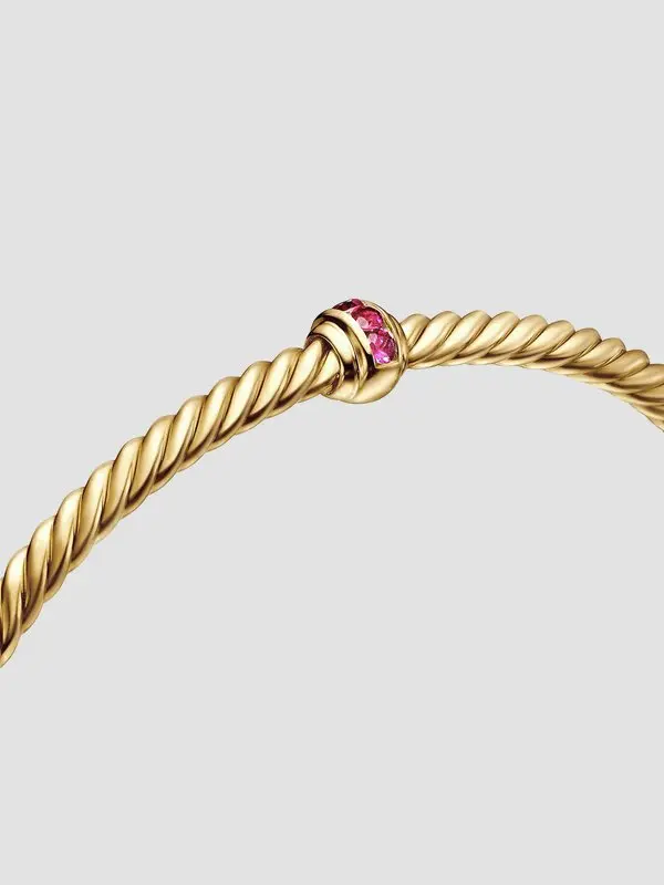 David Yurman Cable Classics Center Station Bracelet In 18k Yellow Gold