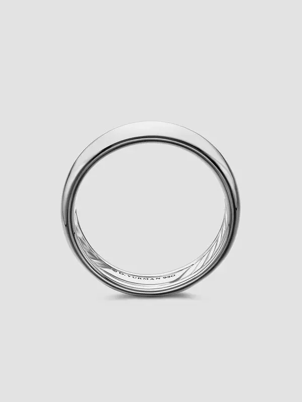 David Yurman Dy Classic Band Ring In Platinum, 6mm