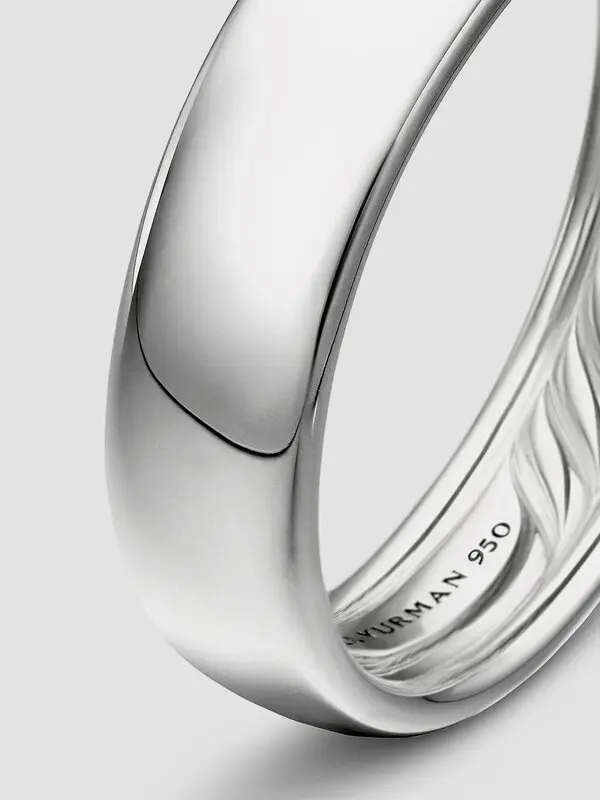 David Yurman Dy Classic Band Ring In Platinum, 6mm