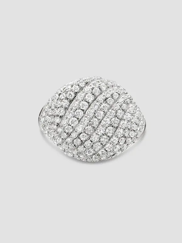 David Yurman Sculpted Cable Pinky Ring In 18k White Gold