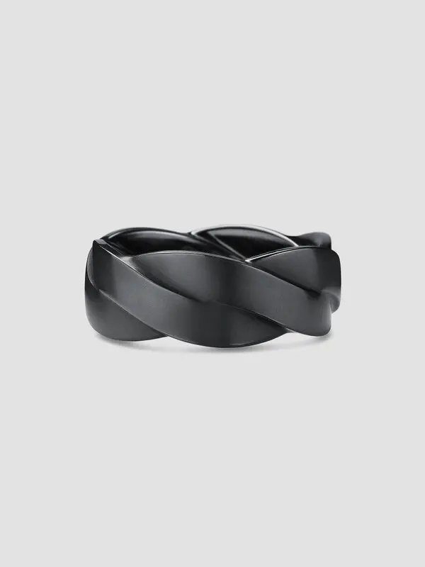 David Yurman Dy Helios Band Ring In Titanium