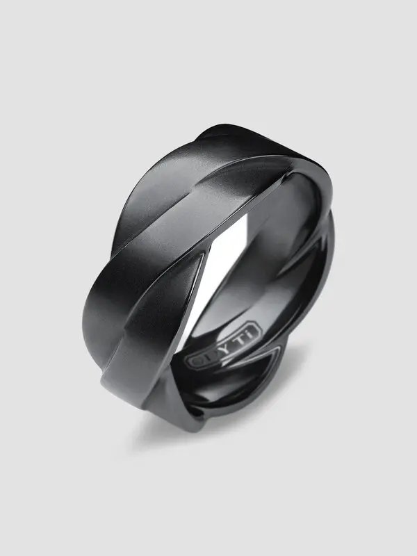 David Yurman Dy Helios Band Ring In Titanium