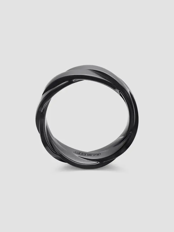 David Yurman Dy Helios Band Ring In Titanium