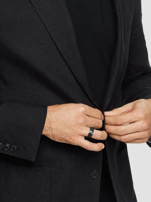 David Yurman Dy Helios Band Ring In Titanium