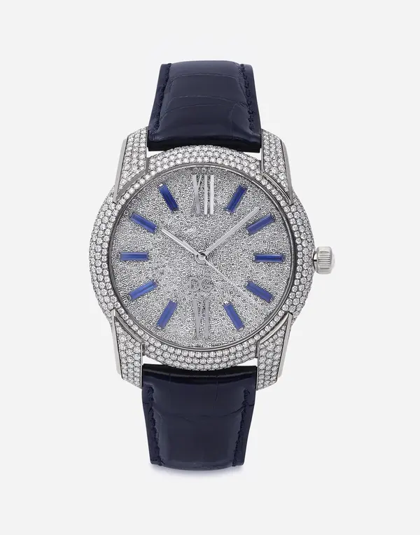 Dolce & Gabbana Special Pieces Watch With Diamond Pave - Blue/white Gold