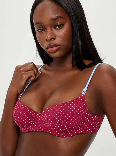 Victoria's Secret Frankies Bikinis Cola Bralette Bikini Top - Print