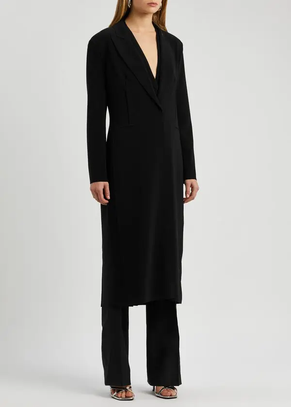 Norma Kamali Stretch-jersey Coat - Black