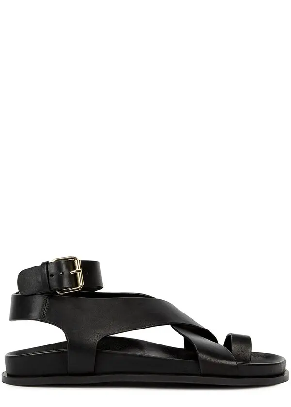 A.emery Jalen Leather Sandals - Black