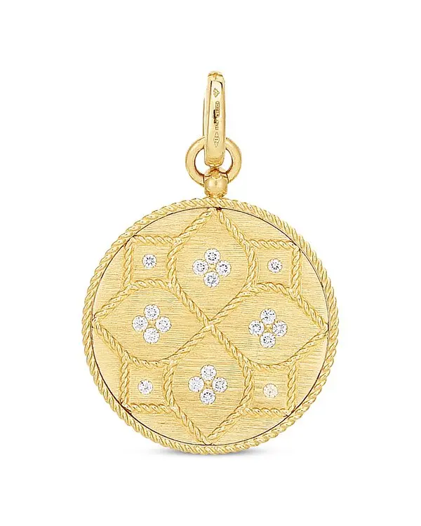 Roberto Coin 18k Yellow Venetian Princess Medallion Pendant - Gold
