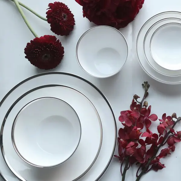 Twig New York Platinum Edge Dinner Plate - Silver
